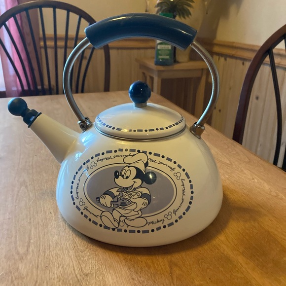 Disney | Kitchen | Disney Mickey Mouse Gourmet Chief Enamel Tea Kettle ...